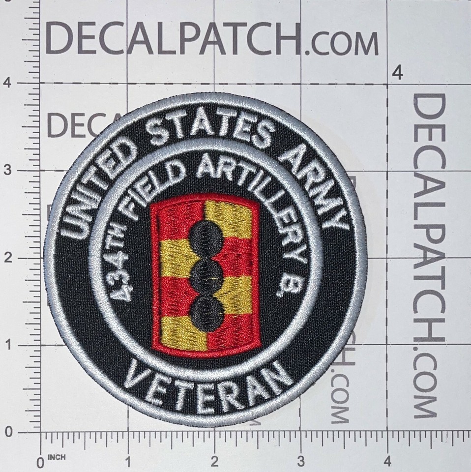 US Army 434th Field Artillery Brigade Veteran Patch Hook & Sew-On Repro ...
