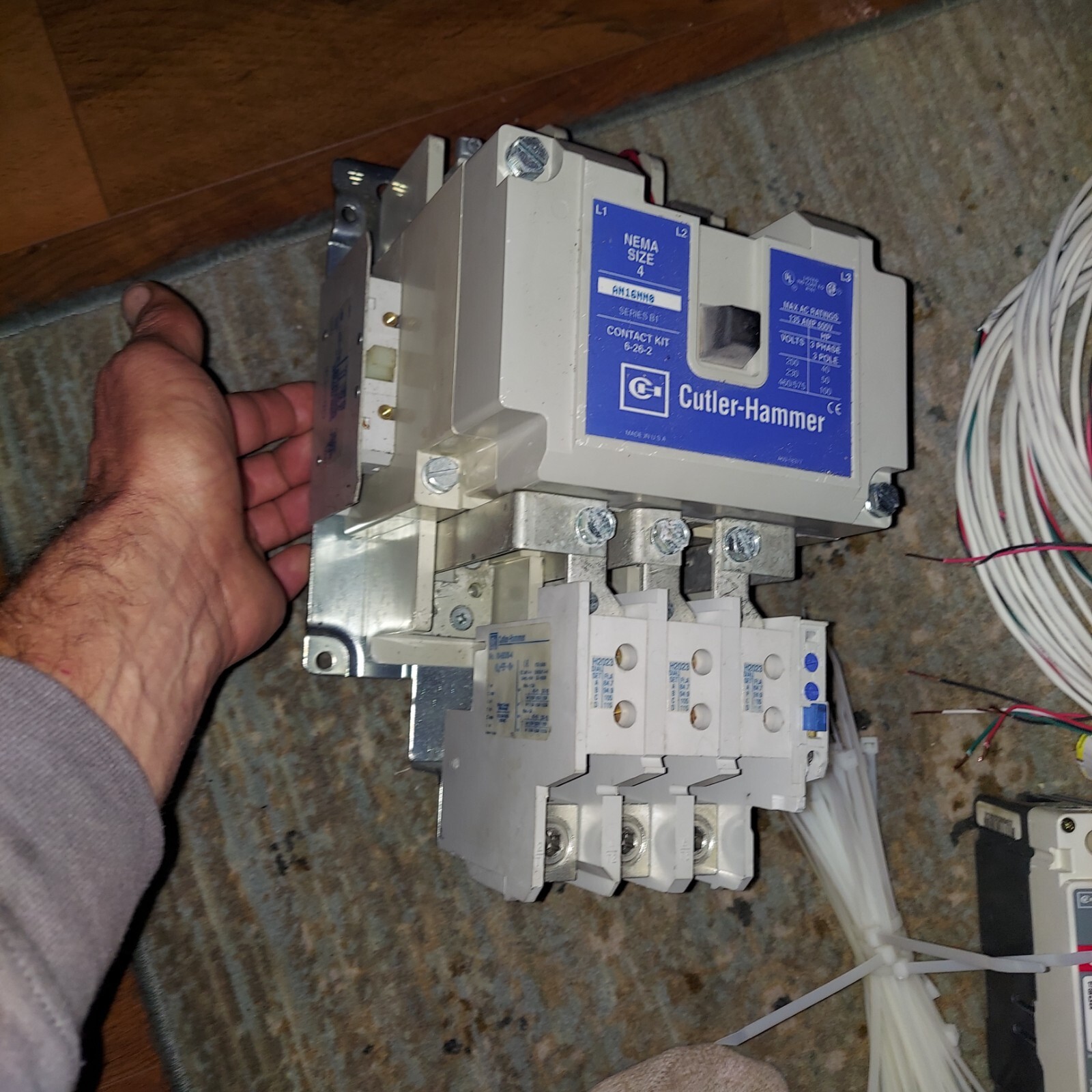 EATON CUTLER-HAMMER MOTOR STARTER AN16NN0 SER A1 SIZE 4 135A 3PH 3P 200 ...