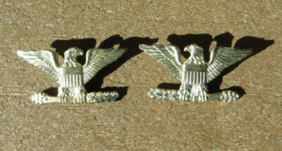 WW2 USMC US Marine Corps Full Bird Colonel Rank Insignia Pin Set ...