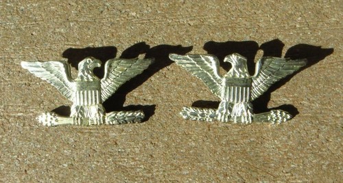 WW2 USMC US Marine Corps Full Bird Colonel Rank Insignia Pin Set ...