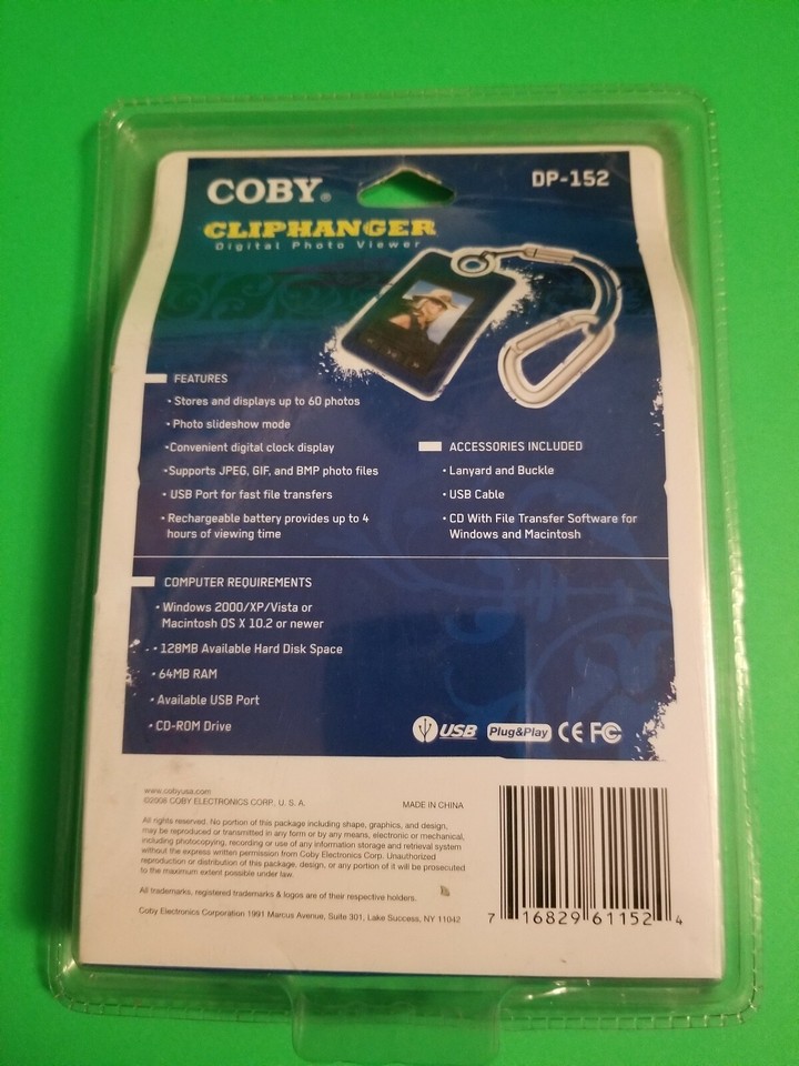 Coby Cliphanger Digital Photo Viewer DP-152 NIB Never Opened (Y5) | eBay