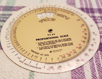 Vtg C-Thru Ruler Co Proportional Scale Circular Slide Rule PS 69 5 ...