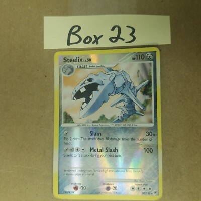 Steelix Reverse Holo Rare 38/130 Diamond Pearl Pokemon Card 2007 - MP ...