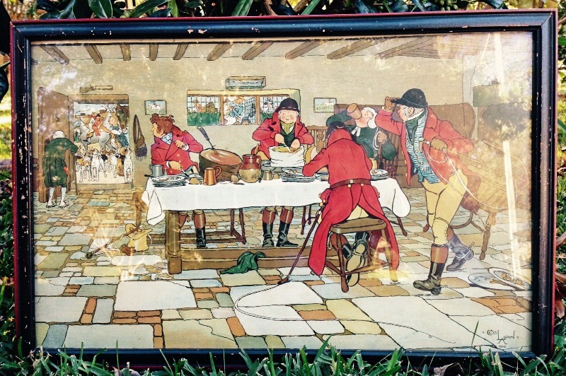 FOX HUNT BREAKFAST PRINT, FOX HUNTING, HOUNDS, ARTIST CECIL ALDIN, 1900 ...