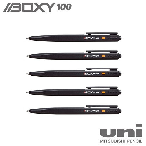 Mitsubishi Uni-Ball BOXY 100 Ball Point Pen 0.7mm 5pcs Set Made in ...
