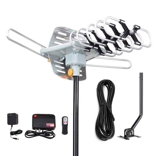 150-Mile Long Range Digital Amplified HD TV Outdoor Antenna w/Mounting ...