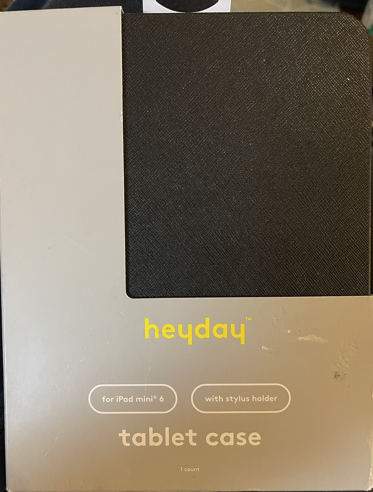 🆕heyday Black Faux Leather Tablet Case for iPad mini 6 Any Angle Stylis ...