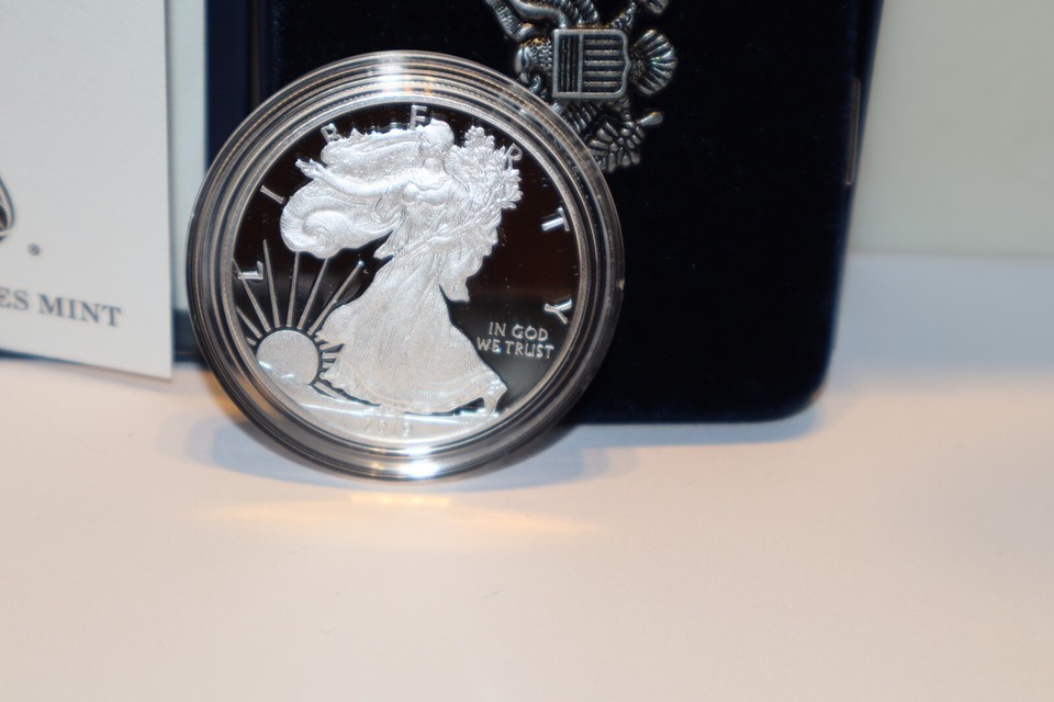 2019 W 1oz US American Silver Eagle $1 Dollar Proof Bullion Original ...