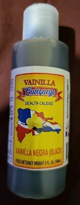 Quisqueya Dominican Vainilla(vanilla) Extract Negra(black) Calidad, 5 ...