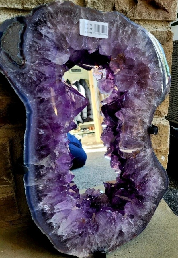 Premium Grade Amethyst Geode Mirror Large Stunning 5.72kg 37cm Tall 22 ...
