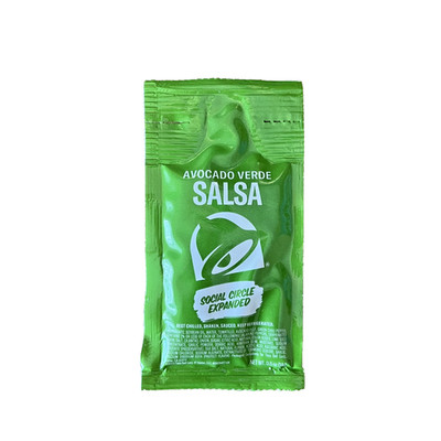 RARE FRESH Taco Bell AVOCADO VERDE SALSA Limited Release Packets Hot ...