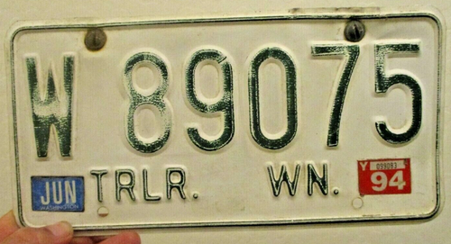 Vintage! 1963 & Up Washington State Trailer License Plate #W 89075 TRLR ...