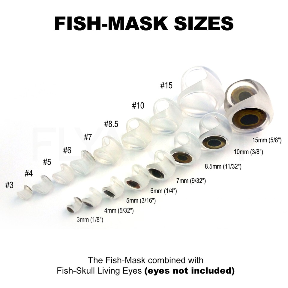 FISH SKULL FISH MASK - Fly Tying Clear Streamer Heads by Flymen - All ...
