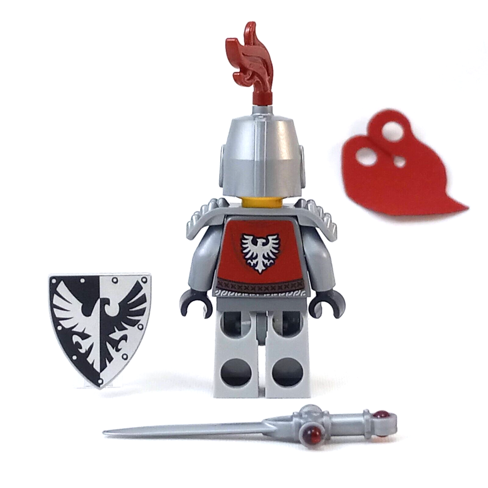 LEGO Castle Red Falcon Knight BAM Minifigure Medieval Shield Black ...
