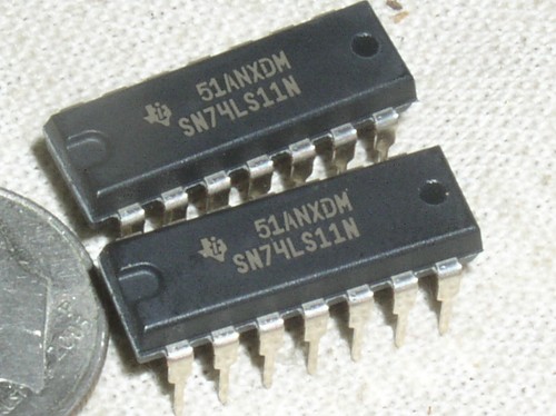 2 NEW ORIGINAL TI TEXAS SN74LS11N TRIPLE 3 INPUT POSITIVE AND GATE TTL ...