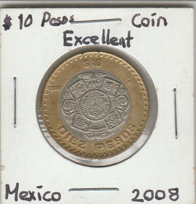 Mexico: $ 10 Pesos Coin Year 2008. | eBay