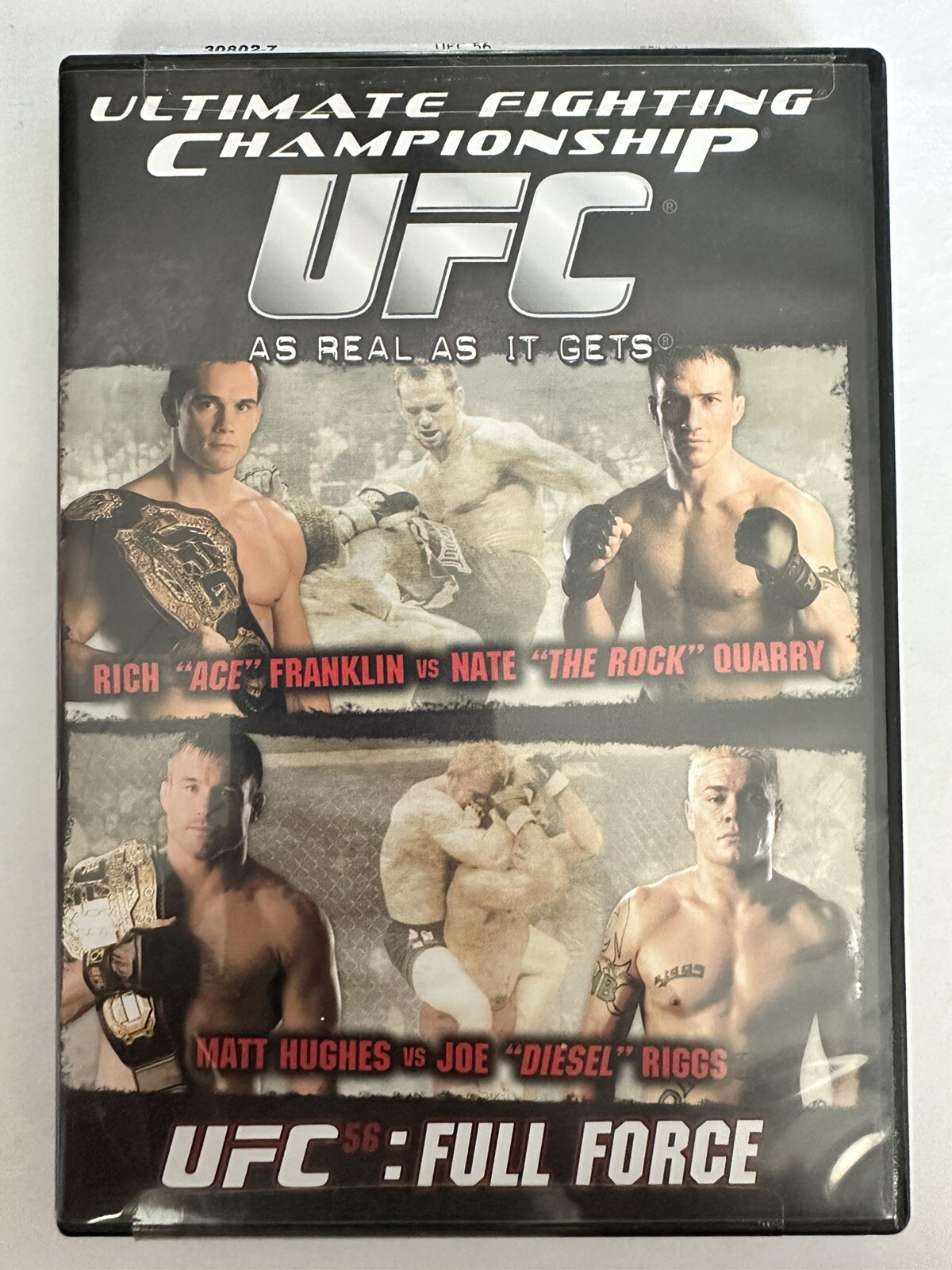 UFC: 56 Full Force PPV DVD Hughes, Quarry, Diesel Riggs, Franklin 2006 ...