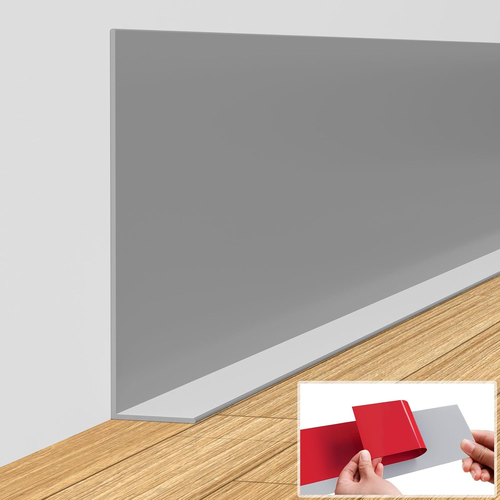 Flexible Baseboard Trim 5" x 60', Self-Adhesive Vinyl Cove Base, Peel ...