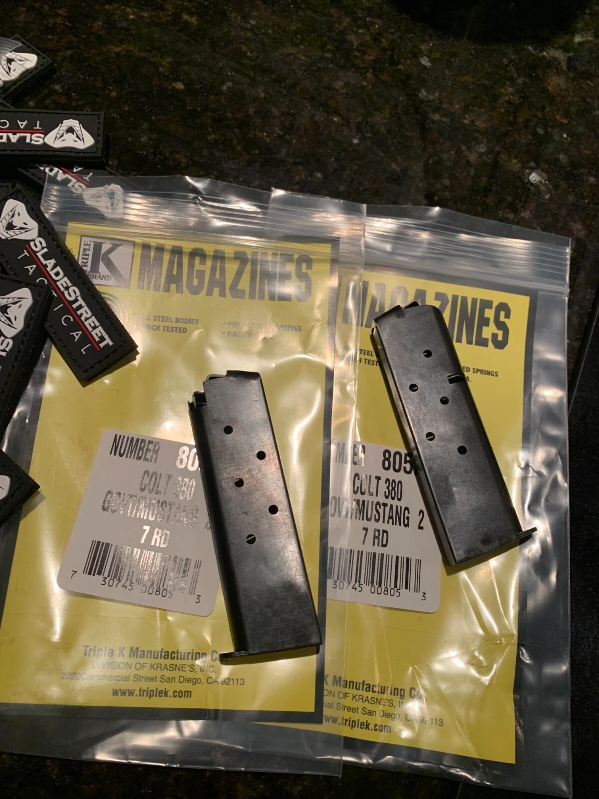 2 Colt Mustang PLUS .380 Magazines Two Pack Black Blued .380 ACP USA ...