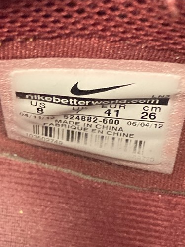 Nike Hyperdunk TB Maroon High Top Basketball Shoes 524882-600 Mens Size ...