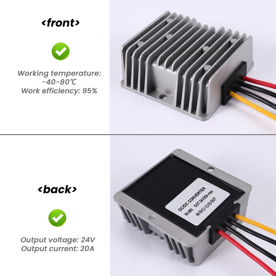48V Dc-Dc Converter 48V to 24V 20a Supply Transducer Buck Regulator2372 ...
