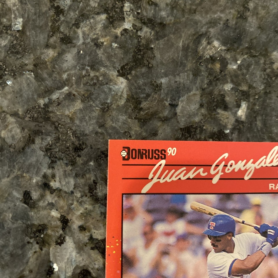 1990 Donruss JUAN GONZALEZ #33 RARE ERROR ROOKIE CARD REVERSE NEGATIVE ...