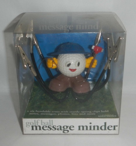 NEW Golf Ball Message Minder Wood Hazard Holds Notes Photos Messages ...