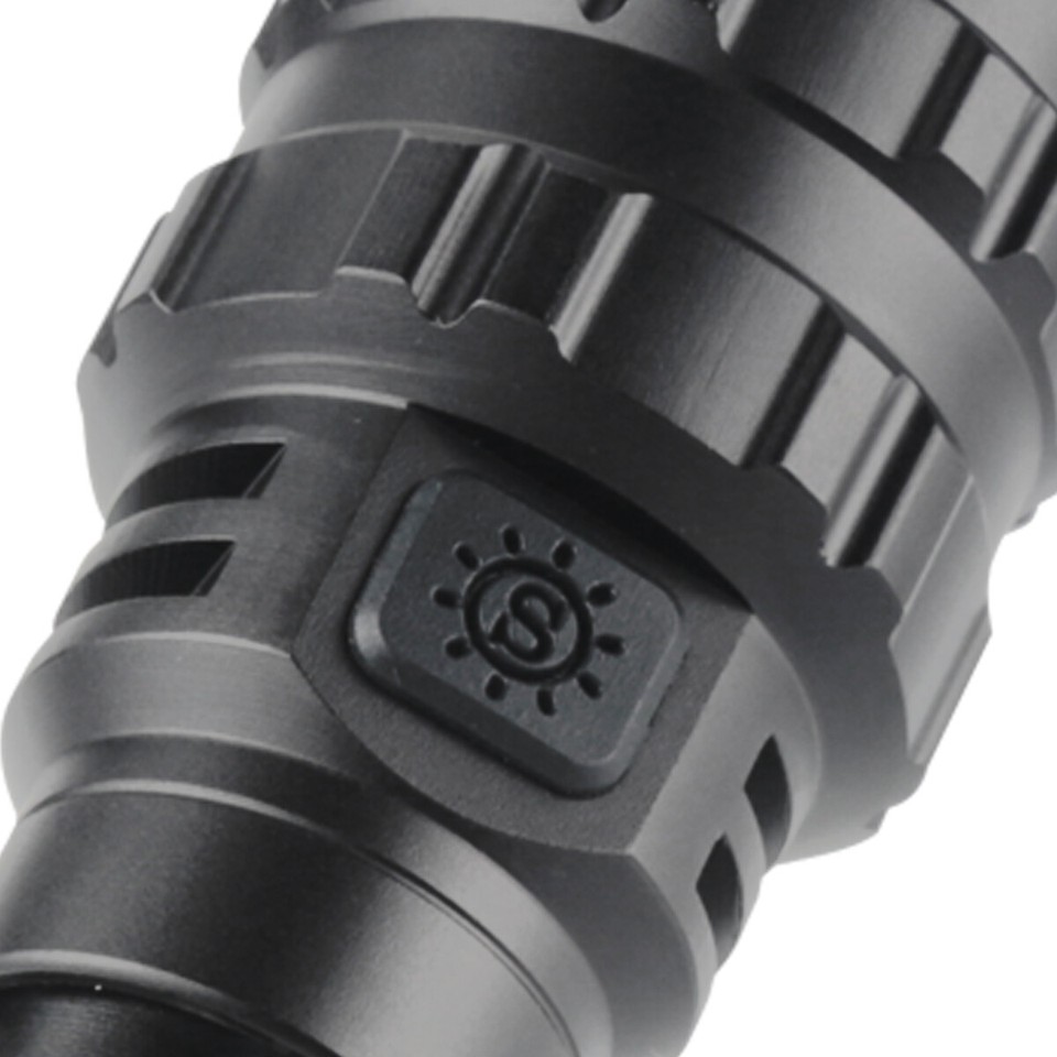 500000 Lumens Rechargeable LED Flashlight Tactical Gun Mounted Light ...