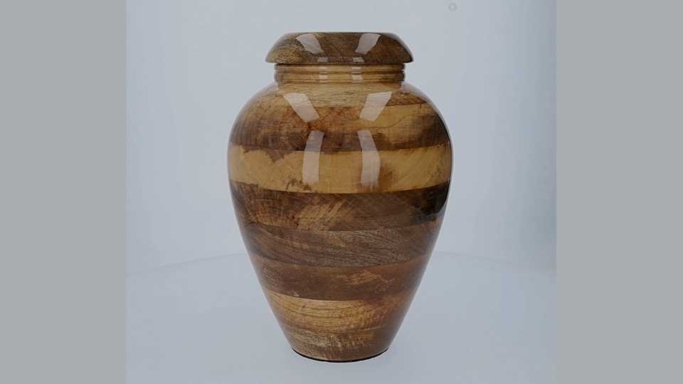Stunning and very special wooden mango Cremation Funeral urn for ashes ...