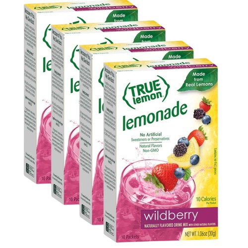 True Lemon WILDBERRY LEMONADE, True Citrus, 10 Count (Pack of 4) | eBay