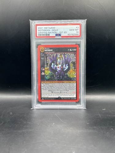 2021 Metazoo Cryptid Nation 1st Edition MOTHMAN Holo #3 -HOLO PSA 10 | eBay
