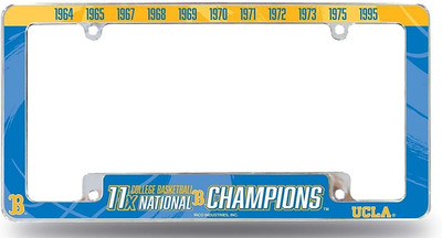 UCLA Bruins 11X Time Champions Metal License Plate Frame Chrome Tag ...