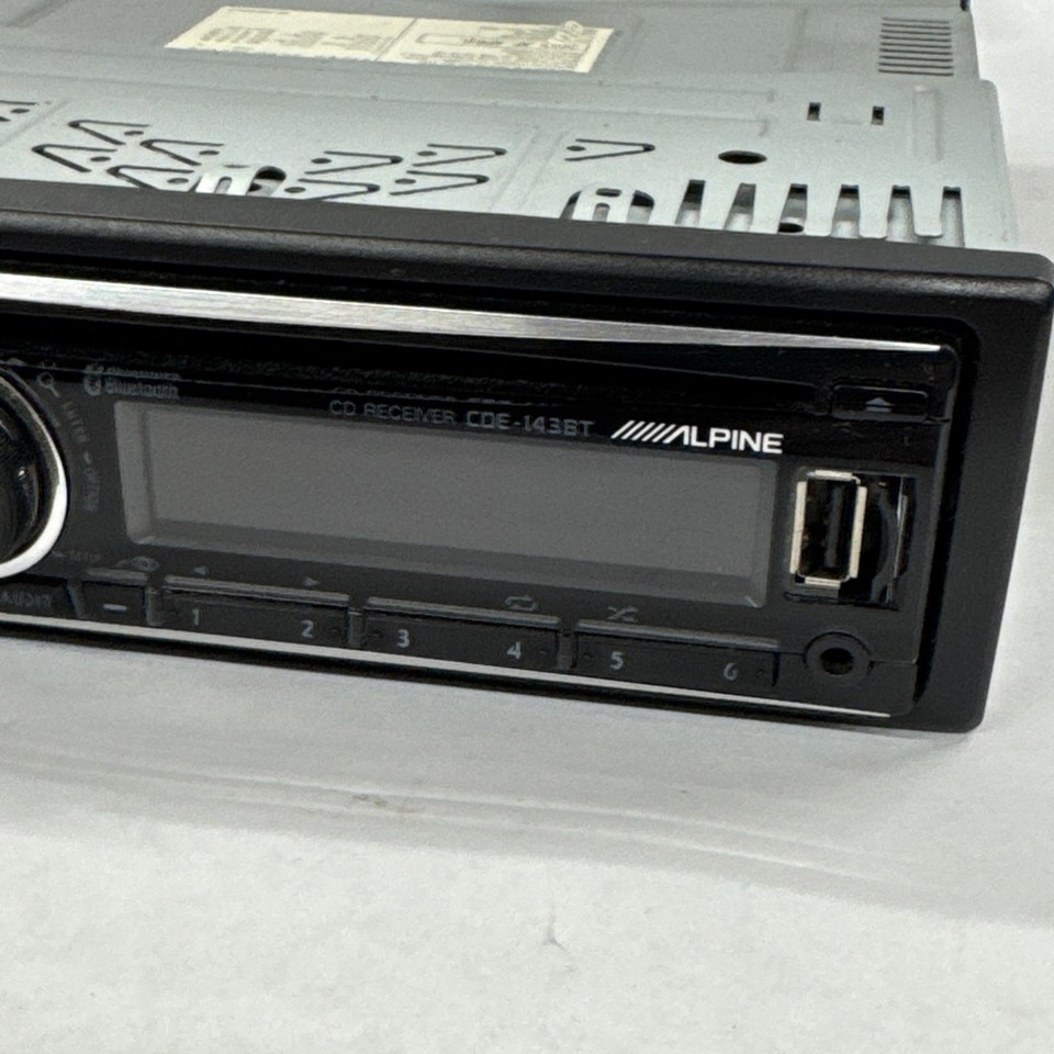 ALPINE CDE-143BT CAR BLUETOOTH CD RECEIVER Stereo USB Aux Mic Single ...