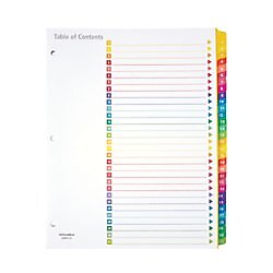 Office Depot - Folder Tabs - Table of Contents Customizable Index with ...