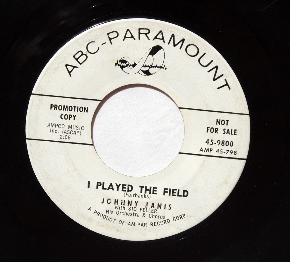 JOHNNY JANIS Teen R&R PROMO 45rpm Pledge of Love b/w I Played the Field ...