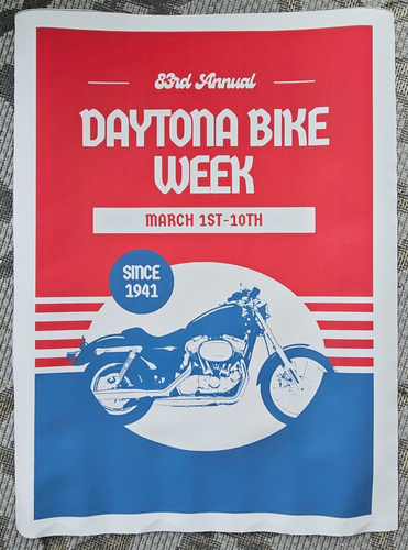 RARE! DAYTONA BEACH FLORIDA BIKE WEEK MOTORCYCLE RALLY PROMOTIONAL ...
