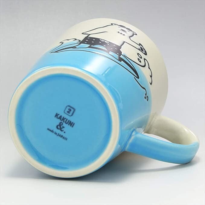 Mino Ware Polar Bear Cat Surf Gradient Color Mug Ceramic Coffee Water ...