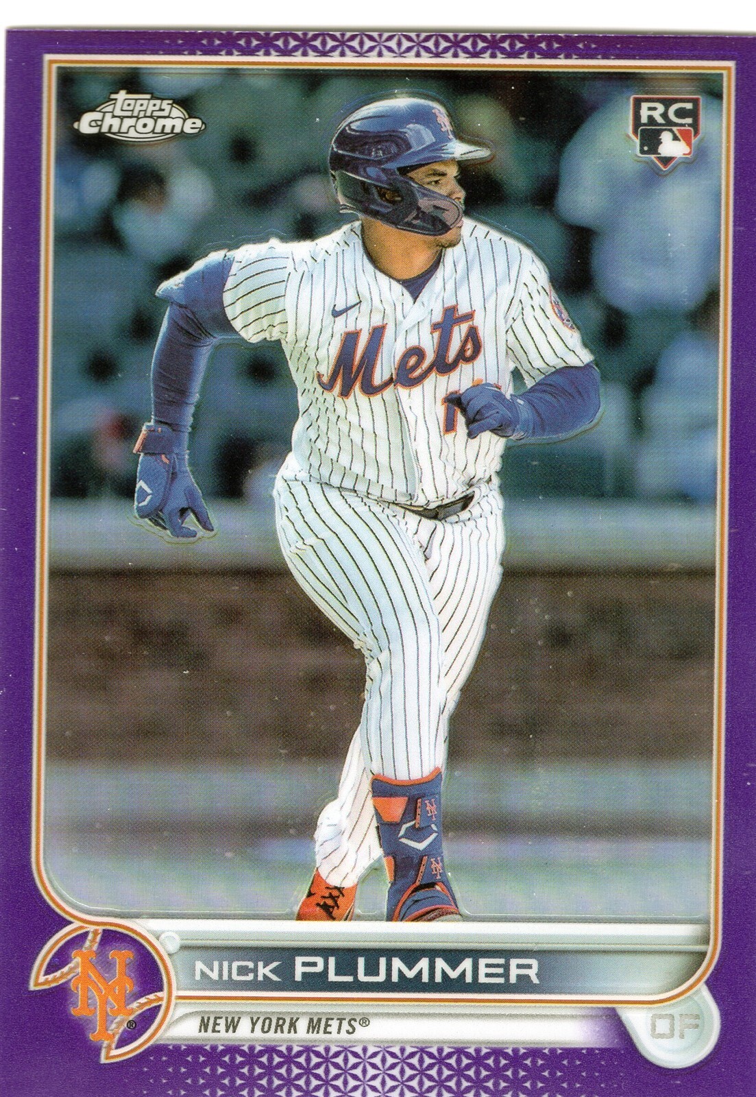 2022 Topps Chrome update Nick Plummer Purple Refractor RC #USC39 Mets ...