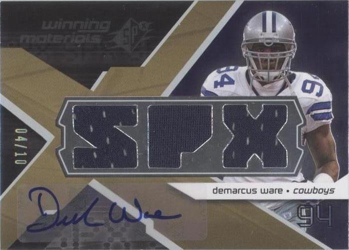 2008 SPx - Winning Materials DeMarcus Ware #WM-DW Triple Jersey Spx ...