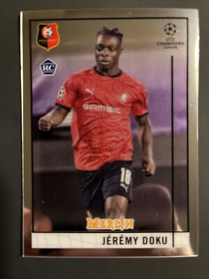 2020-21 Topps Merlin JEREMY DOKU Chrome Base RC, Belgium World Cup 👀🇧🇪⚽ ...