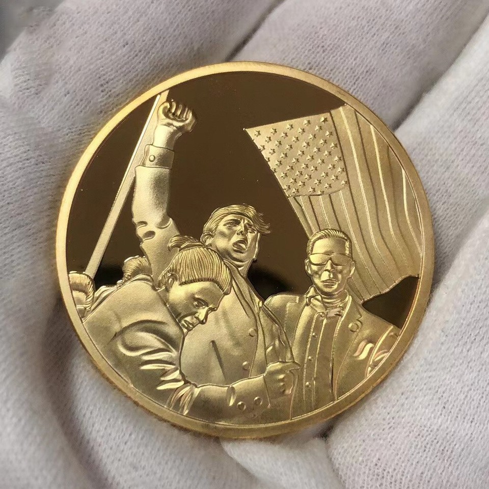 5 Pack Donald Trump Fighting for America 2024 Gold Plated Coin ...