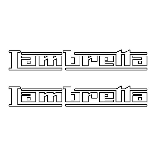 Lambretta Outlines Sticker Set 200mm Scooter Leg Shield Panel Van Car ...