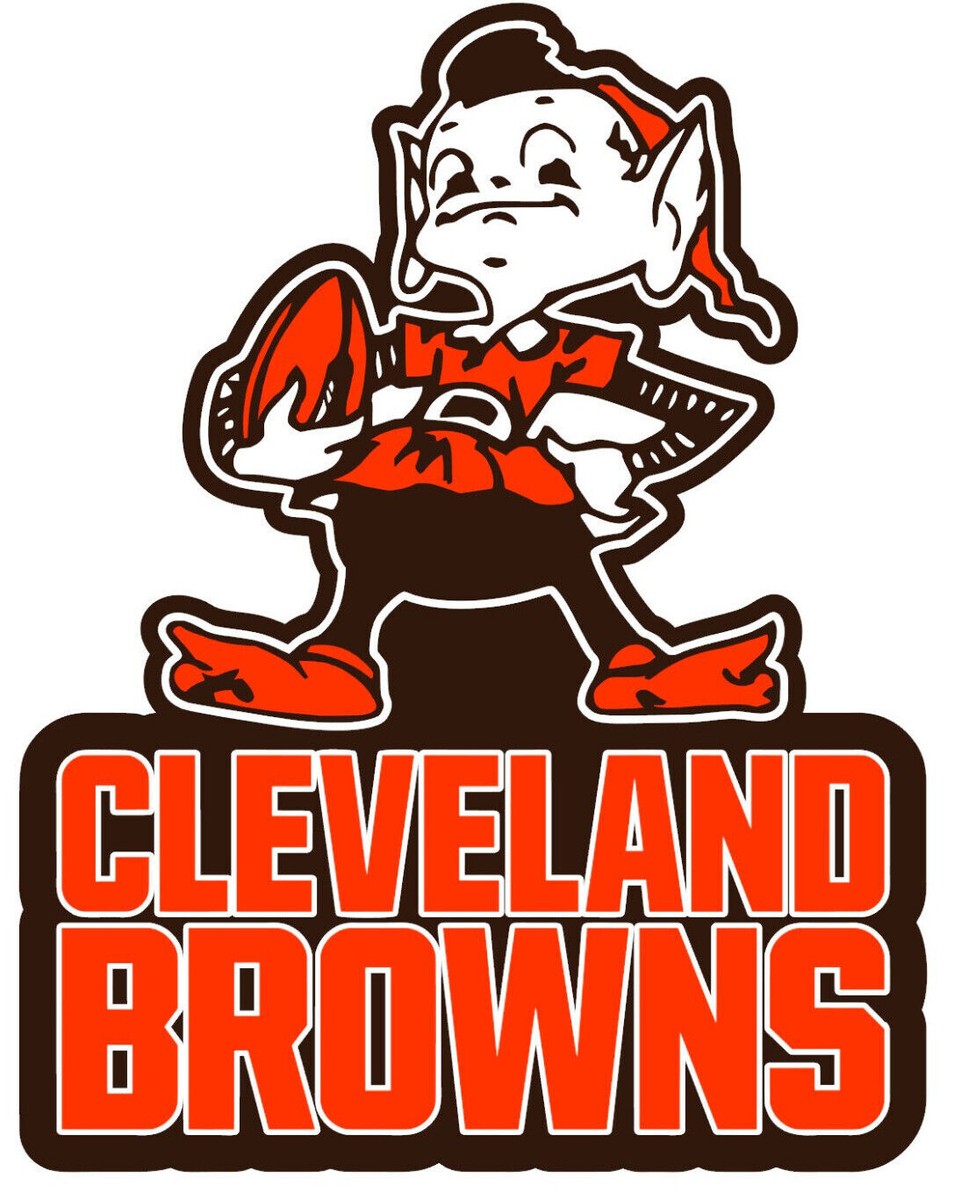 Brownie Elf Logo Cleveland Browns Brownie Logo Die Cut Decal NEW!! 5 X