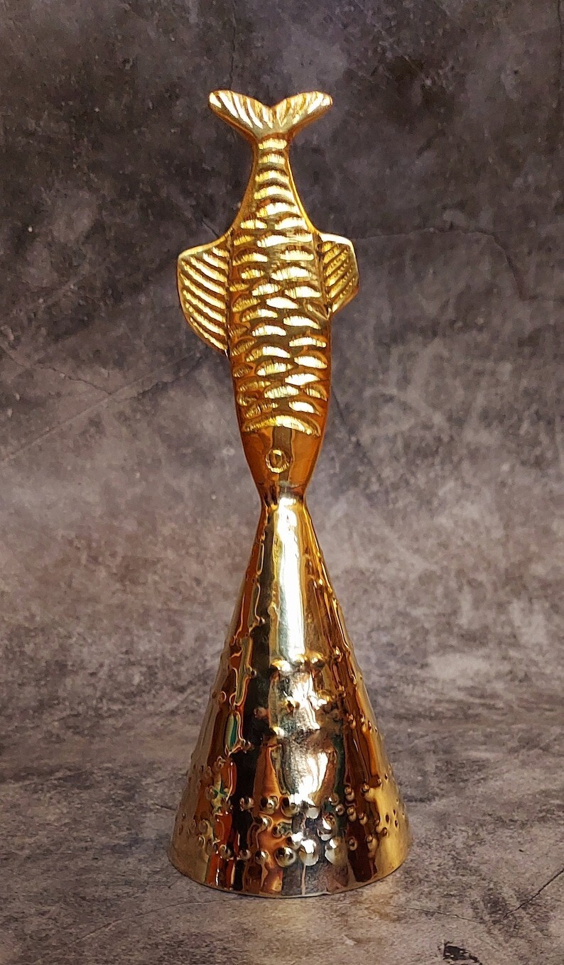 Brass Handmade Fish Bell for Oshun and Erinle Inle Abata Oshun orisha ...