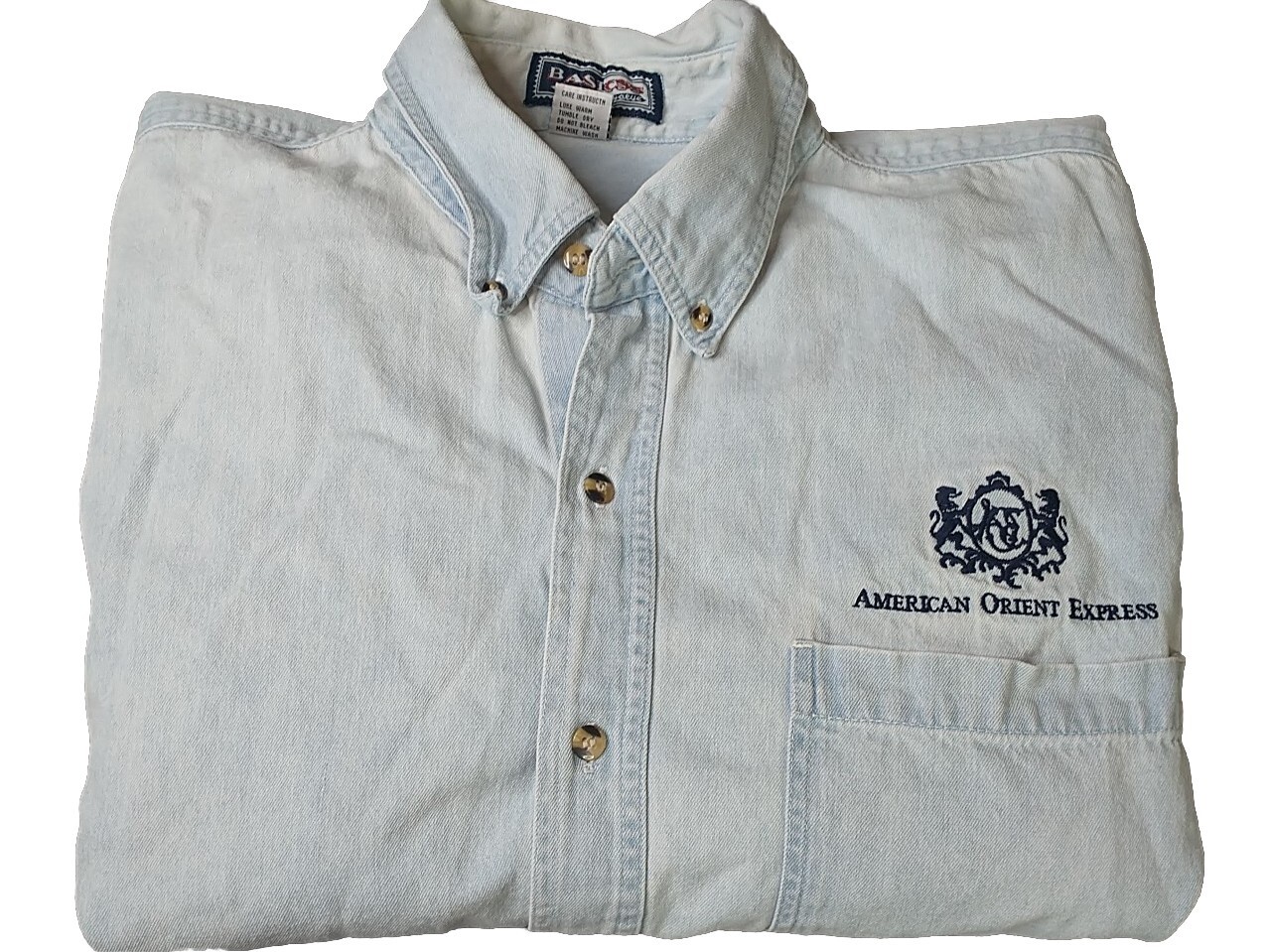 American Orient Express Train Vintage Denim Long Slee… - Gem