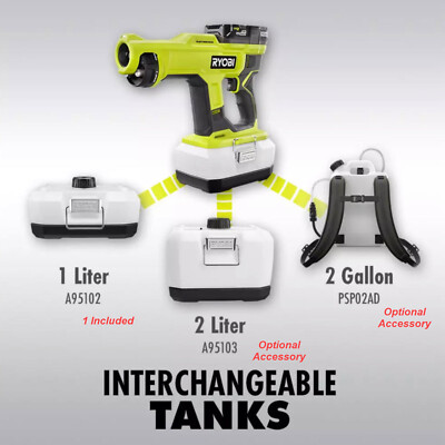 New Ryobi ONE+ 18V Cordless Electrostatic Sprayer PSP02 TOOL ONLY (6 ...