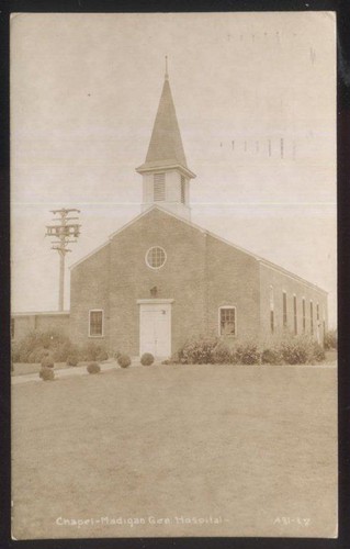 Postcard FT FORT LEWIS Washington/WA Madigan Hospital Chapel/Church ...