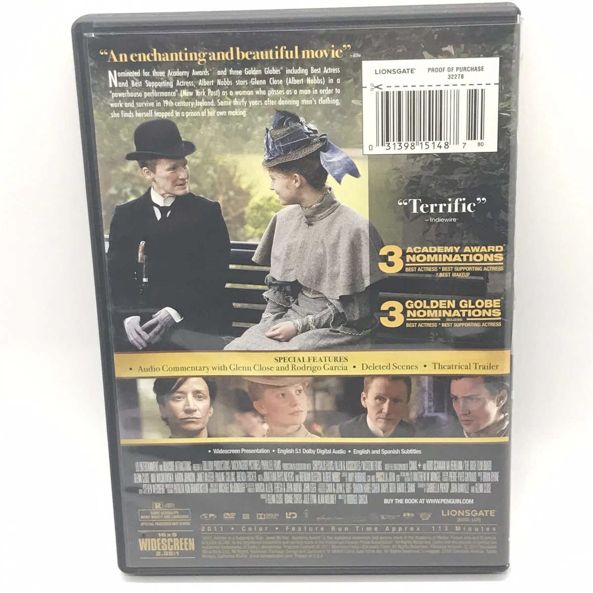 Albert Nobbs Dvd Cover