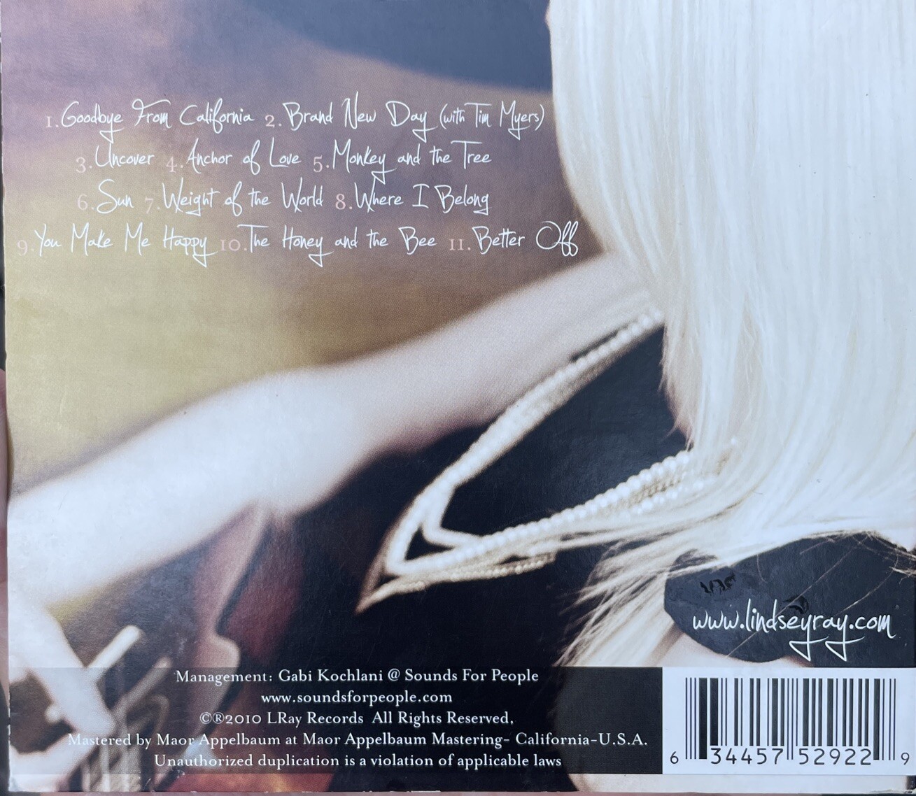 Goodbye from California [Digipak] by Lindsey Ray (CD, 2010, LRay) for ...