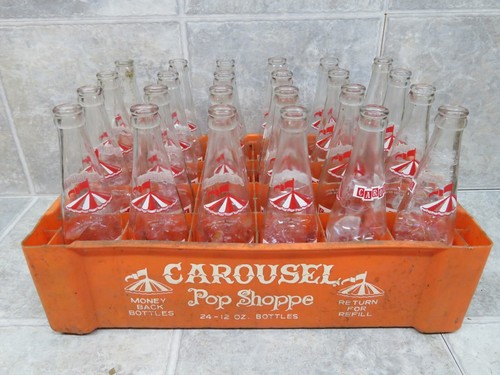 24 Vintage POP SHOPPE 1971 Carousel Picture Acl Bottle Warren Ohio W ...
